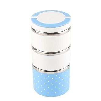 Generic ERYUE Bo&icirc;te &agrave; D&eacute;jeuner en Acier Inoxydable &agrave; 3 Couches Disolation Thermique pour Fournitures de Cuisine, Conservation de la Chaleur Persistante, Facil