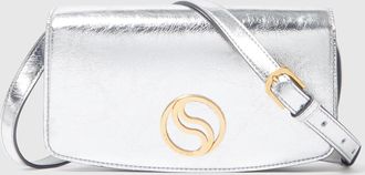 Stella McCartney S-Wave Metallic Wallet-On-Chain, Woman, Silber