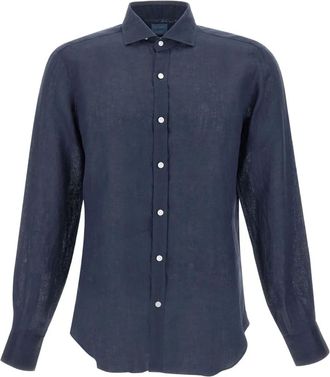 Barba chemise en lin - Bleu