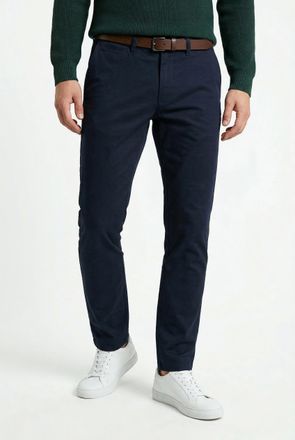 Jack & Jones Chinohose JACK & JONES JPSTMARCO ADAM BELTED CHINO, Herren, Gr. 28, L&auml;nge 32, schwarz navy, Web, Obermaterial: 98% Baumwolle, 2% Elasthan, unifarben, 