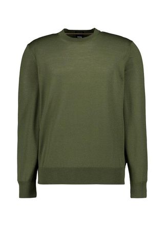 HUGO BOSS Herren Pullover gr&uuml;n unifarben