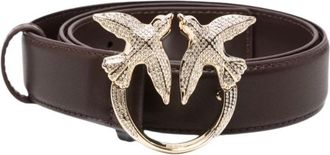 Pinko Low Love Berry H3 Strass G&uuml;rtel - - Accessories - Damen - Braun - M