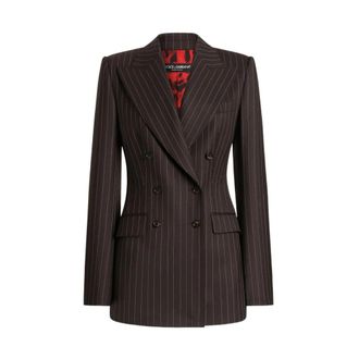Dolce & Gabbana Doppiopetto-Blazer - - Jackets - Damen - Braun - M