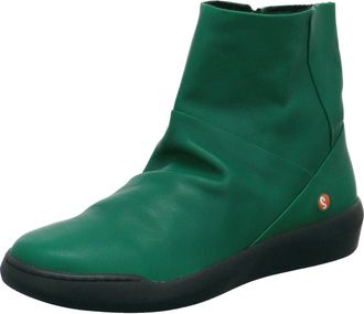 Softinos Bler Damen Stiefelette aus griffigem Echtleder in Gr&uuml;n mit Rei&szlig;verschluss. gr&uuml;n Gr. 40