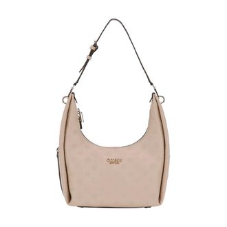 Guess Beige Schultertasche Phoebe Hobo - - Bags - Damen - Beige - ONE SIZE
