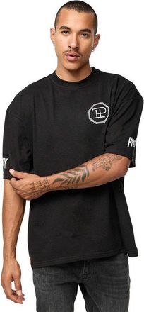Trueprodigy Oversize-Shirt Dilan Logoprint Rundhals dicker Stoff