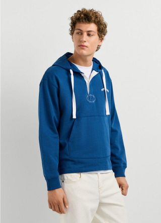 Pepe Jeans London Kapuzensweatshirt JOHN HOODIE mit Knopfleiste, Baumwoll-Qualit&auml;t