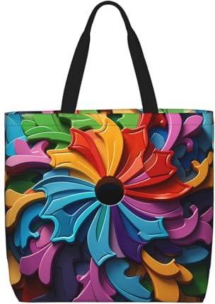 Generic Puzzle Color&eacute; Et Irr&eacute;gulier Sac Cabas D&eacute;contract&eacute; Tote Bag Imperm&eacute;able Sac Fourre-Tout Pour Shopping Travail Voyage