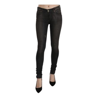 Plein Sud Jenius Low Waist Skinny Denim Hose - - Jeans - Damen - Schwarzk - W28