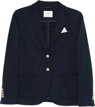 Circolo 1901 Femme, Vestes, Bleu, Taille: 40 FR Veste en coton stretch