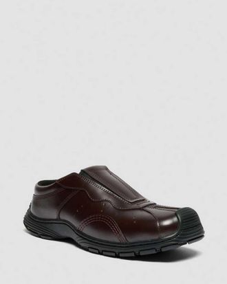 Dr. Martens Aurix Satin Finish Leder Mules Schuhe in Rot, Gr&ouml;&szlig;e: 36