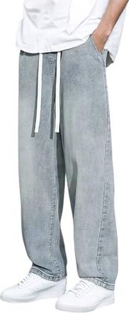 Generic Jean Homme Jeans Homme Jean Homme Regular Confortable Classique Automne Ample Coupe Droite Cordon - Ajustement Personnalis&eacute;, Style D&eacute;contract&eacute; Contemp