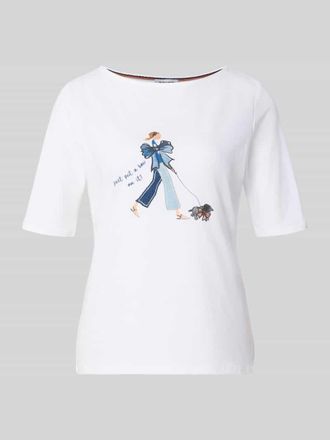 More & More T-Shirt mit U-Boot-Ausschnitt