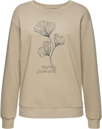 Lascana Sweatshirt mit gl&auml;nzenden Druckdetails, Loungewear