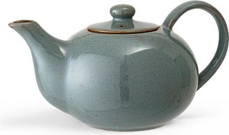 Bloomingville Pixie Teekanne Keramik Grün - Steingut 825 ml / D14 × H12 cm, Handglasur, spülmaschinengeeignet, skandinavisches Vintage Design, ohne Sieb