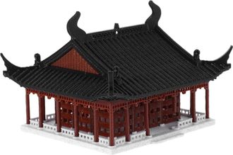 Yarnow Chinesische Miniatur Haus Figurine Traditionelle Architektur Modell Zen Garten Dekoration Aquarium Fischbecken Ornament Langlebig Detailreich für Wohn