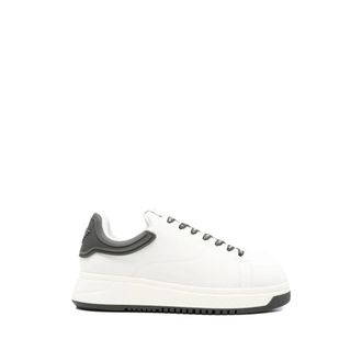 Emporio Armani Homme, Chaussures, Blanc, Taille: 45 EU Baskets &agrave; Bordure C&ocirc;tes