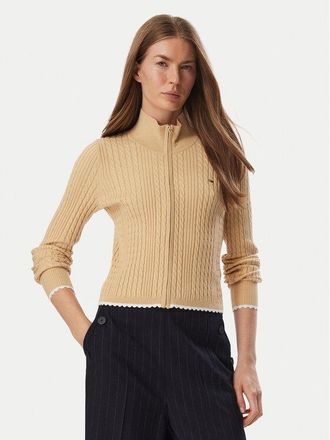 Tommy Jeans Strickjacke DW0DW23355 Hellbeige Slim Fit