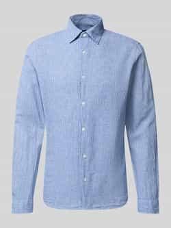 Mc Neal Regular Fit Freizeithemd aus Leinen-Baumwoll-Mix