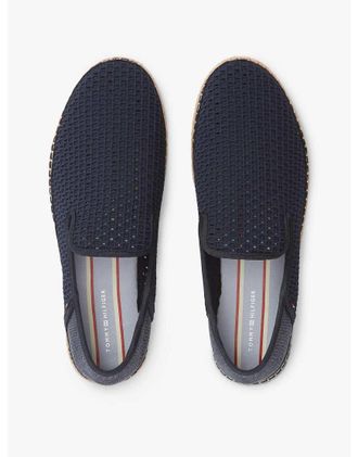 Tommy Hilfiger Gestrickte, flexible Espadrilles in Dunkelblau