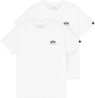 Alpha Industries Rundhalsshirt Basic T Small Logo 2 Pack (Set, 2-tlg)