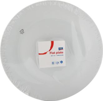 Aro Teller flach, Porzellan, weiß, 6 Stück, Essteller (Ø 27 cm)