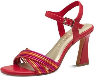 Marco Tozzi Femme Sandale mit Absatz 2-28329-44 Talon, Rouge, 38 EU
