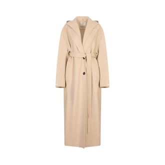 Sportmax Femme, Manteaux, Beige, Taille: 40 FR Belted Manteaux
