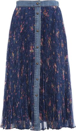 Philosophy di Lorenzo Serafini Jupe Midi - Bleu