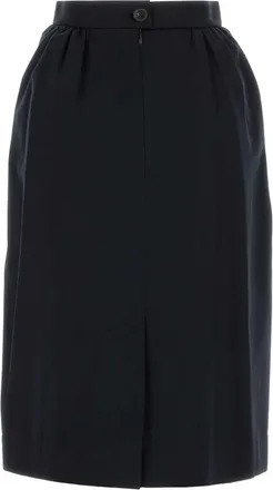 Vivienne Westwood Wool-Blend Pencil Skirt - Navy