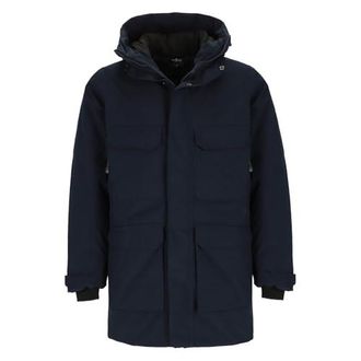 Blue Wave Parka fonctionnelle Marten pour homme avec doublure matelass&eacute;e - Veste fonctionnelle imperm&eacute;able avec capuche, Marine, 4XL