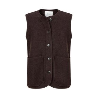 &Acirc;m&egrave; Madison Woll-Weste - - Jackets - Damen - Braun - S