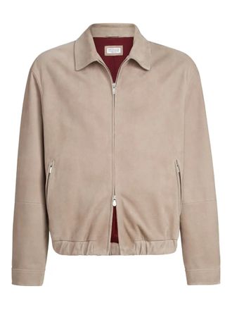 Brunello Cucinelli Jacke aus Wildleder - Nude