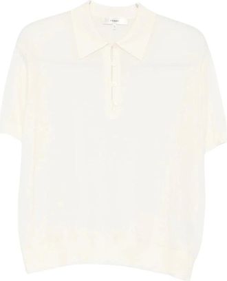 Frame Denim Femme, Tops, Blanc, Taille: 38 FR Crea Polo