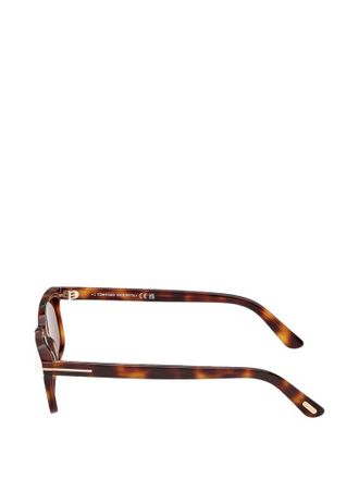 Tom Ford Eyewear FT1480 Tortoiseshell Rectangular Sunglasses - Brown
