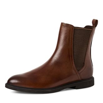 Marco Tozzi Damen Chelsea Boots aus Leder mit Rei&szlig;verschluss, Braun (Chestnut), 38 EU