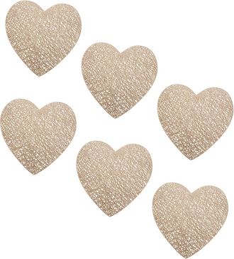 Soimiss Herzförmige Tischsets PVC 6 Stück Hitzebeständig Wohnaccessoire Für Haushalt Und Restaurant