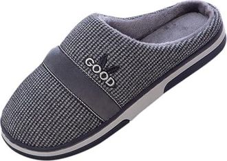 Generic Pantoufles pelucheuses pour homme - Pantoufles dint&eacute;rieur confortables et confortables - Pantoufles antid&eacute;rapantes pour chambre &agrave; coucher avec orteils