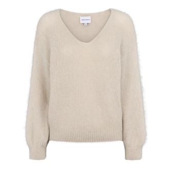 Americandreams Americandreams, Femme, Pulls, Beige, Taille: 42 FR Milana LS Alpaca Pullover