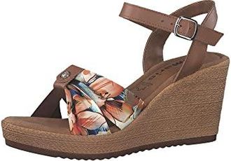 Tamaris Femme 1-1-28346-20 Sandale cale, Cuoio Flower, 40 EU