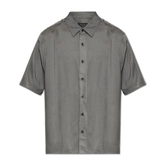 Rag & Bone Homme, Chemises, Gris, Taille: XL Chemise Jacquard Manches Courtes Dalton