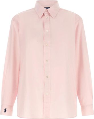 Polo Ralph Lauren End-On-End Oversize Fit Baumwollhemd - - Blouses & Shirts - Damen - Rosa - M