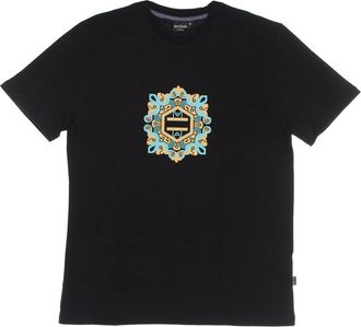 Dolly Noire Maioliche Logo T-Shirt Schwarz/Blau - - Tops - Herren - Schwarzk - XL