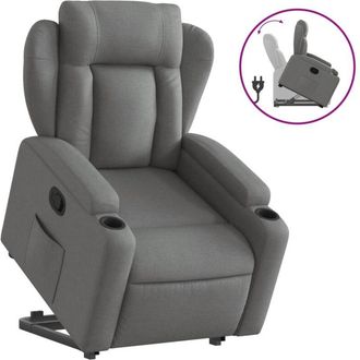 vidaXL Vidaxl - Fauteuil inclinable Gris fonc&eacute; Tissu