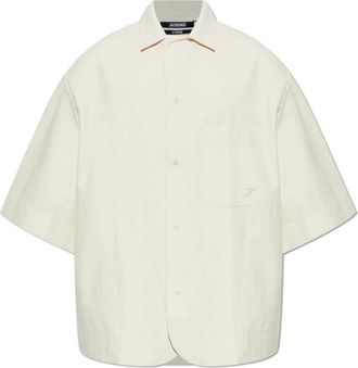 Jacquemus Homme, Chemises, Beige, Taille: XL Chemise Oversize avec Poche