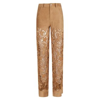 Ermanno Scervino Femme, Pantalons, Brun, Taille: 38 FR Pantalon Sangallo