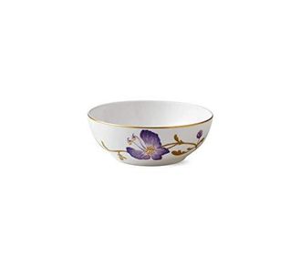 ROYAL COPENHAGEN Flora Stiefm&uuml;tterchen Sch&uuml;ssel aus Fine Bone China in der Farbe Wei&szlig; mit Blumenmuster 50cl, Ma&szlig;e: 14cm x 14cm x 5cm, 1017556