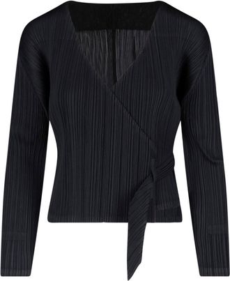 Issey Miyake Faltenstrickjacke