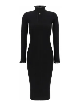 Elisabetta Franchi Robe Au Genou - Noir