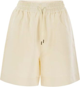 Moncler Femme, Shorts, Beige, Taille: 38 FR Cotton Jersey Shorts
